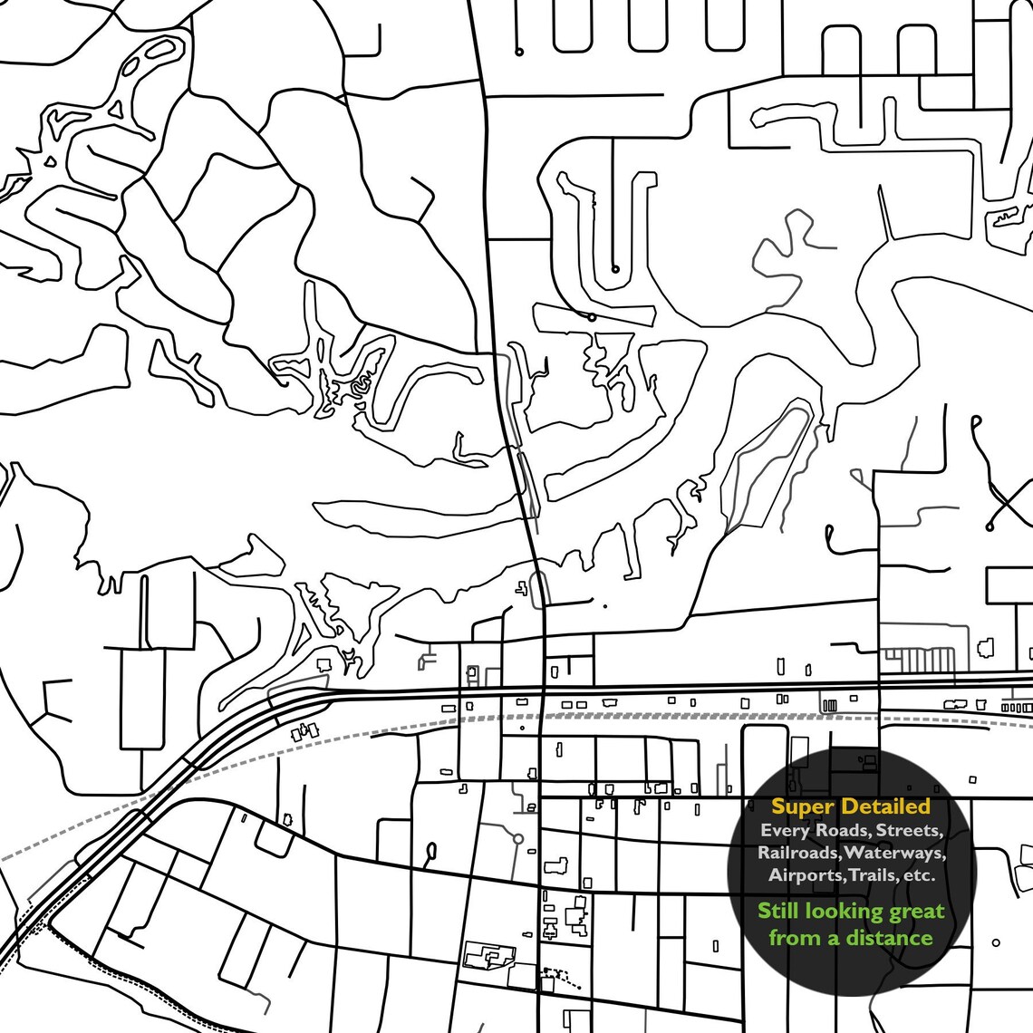 Ocean Springs MS Map Print Mississippi USA Map Art Poster - Etsy