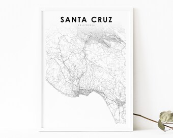 Santa Cruz Street Map - Etsy