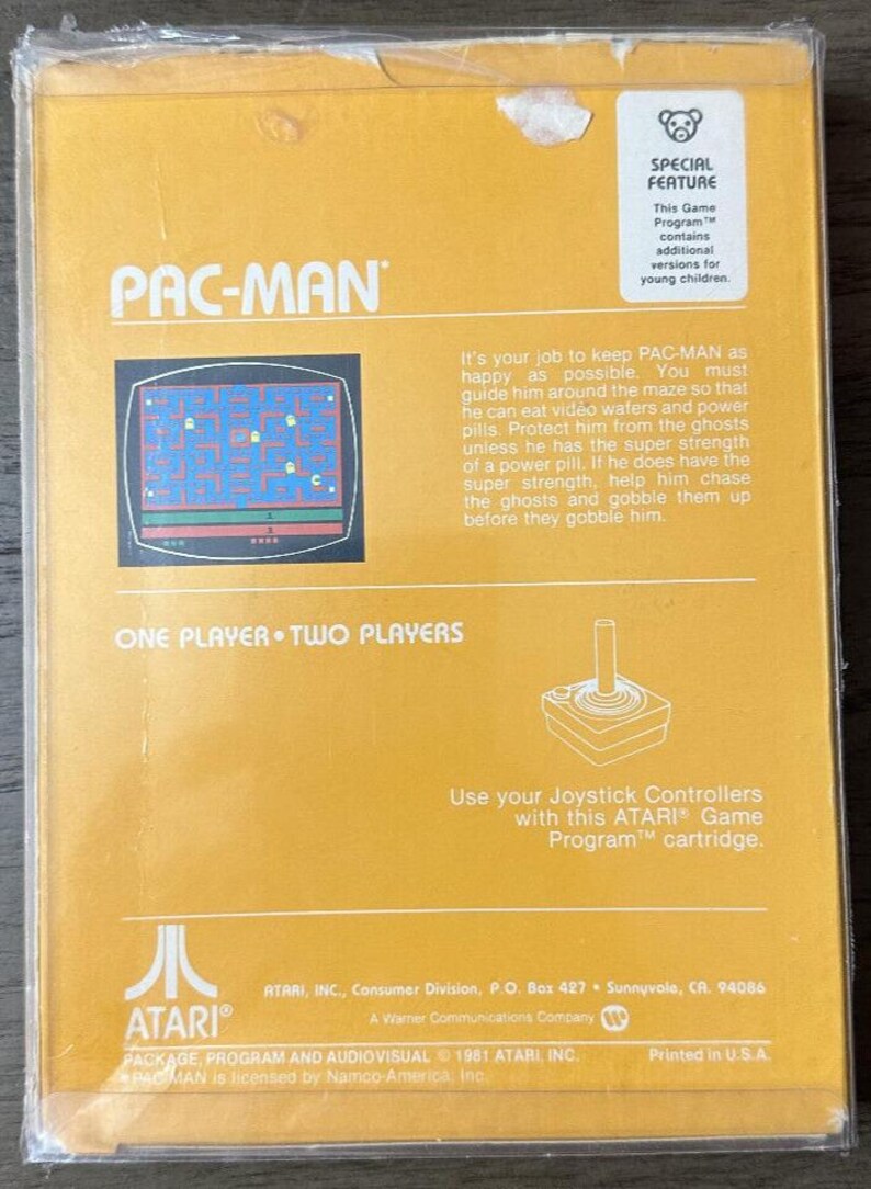 Atari Video Computer System Pac-man Game for Atari 2600 With Box ...