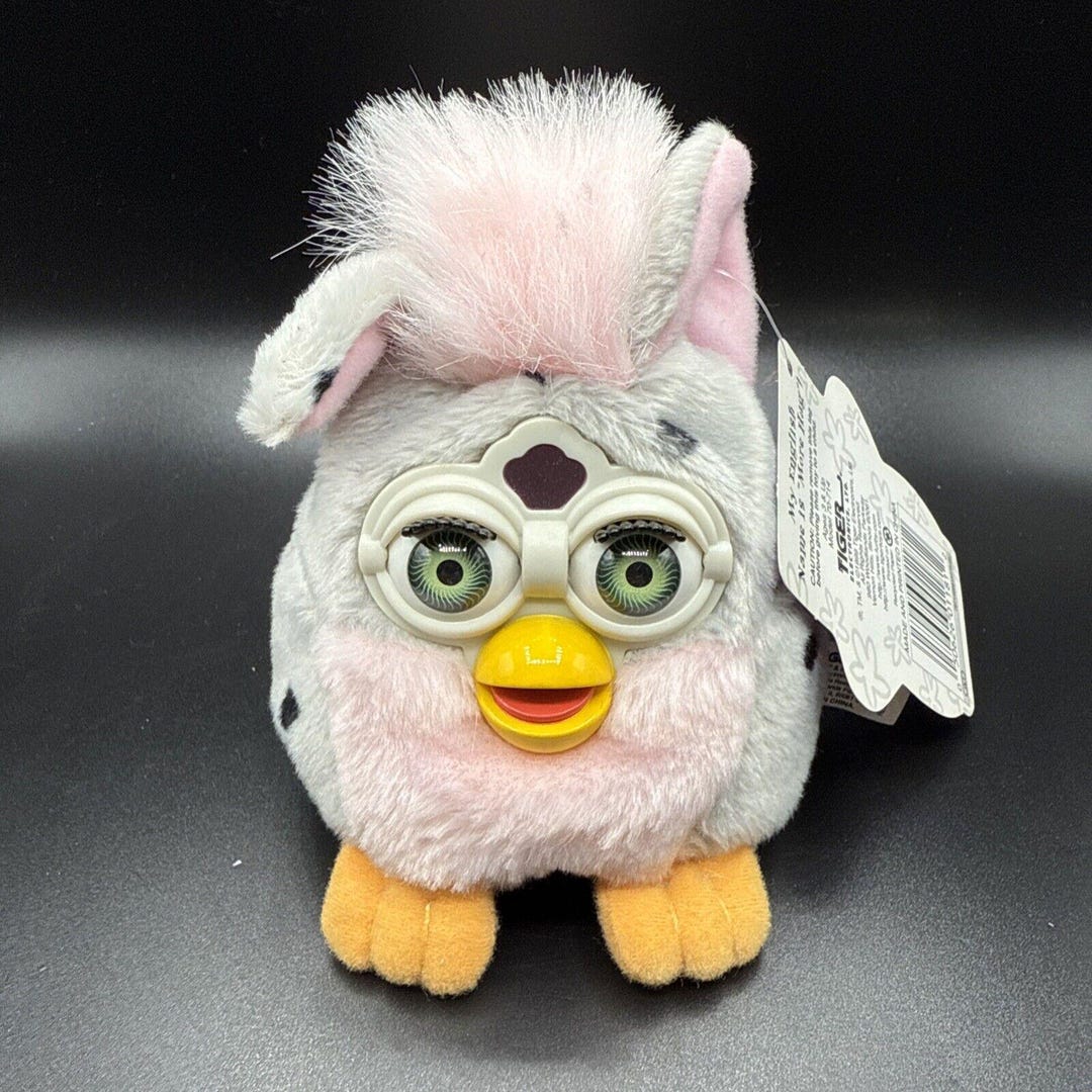 Furby Buddies More Hug Plush Bean Bag Toy 1999 Tiger Electronics Blue ...