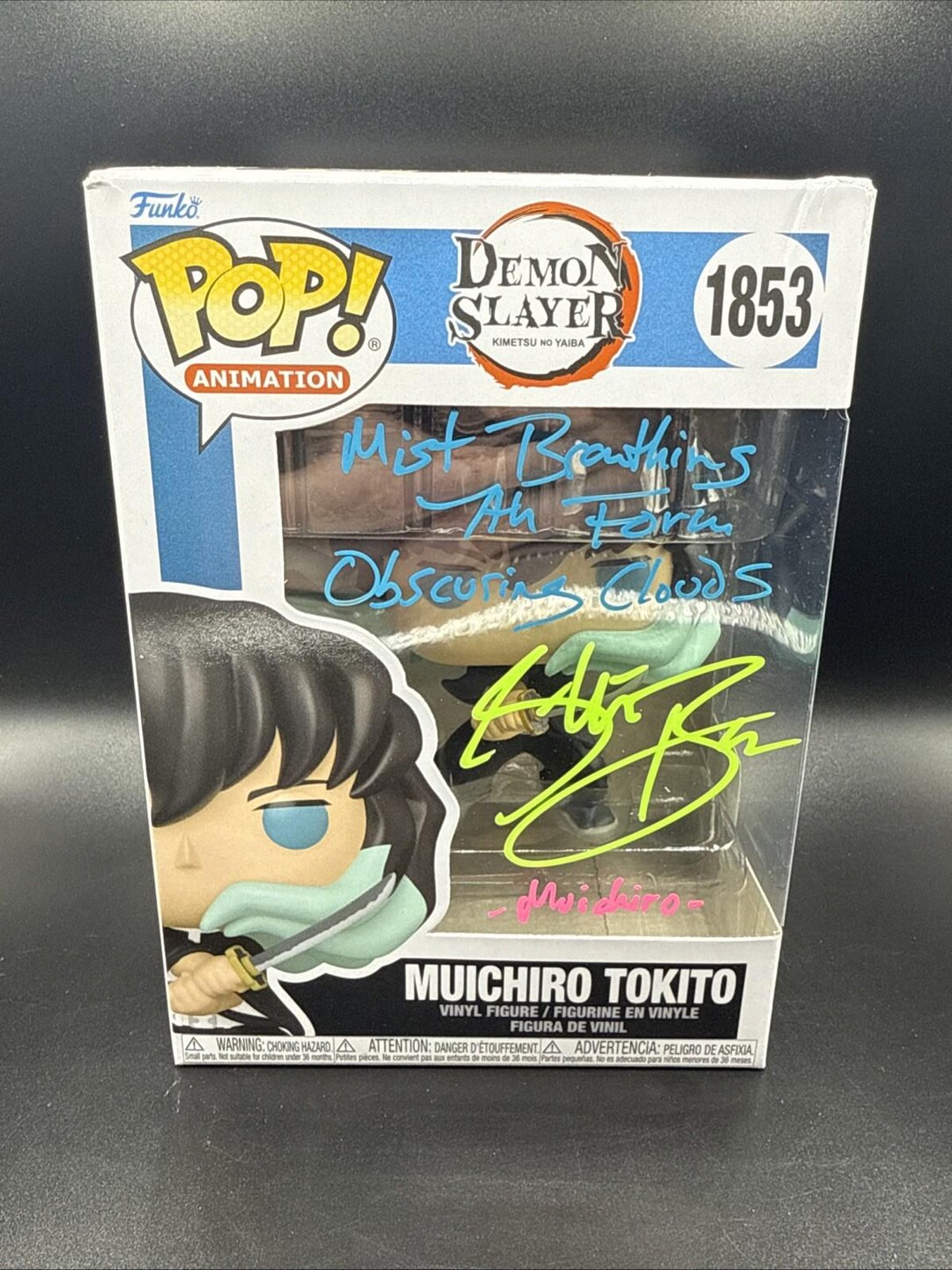 Demon Slayer Muichiro Tokito Funko Pop Signed Inscribed by Griffin ...