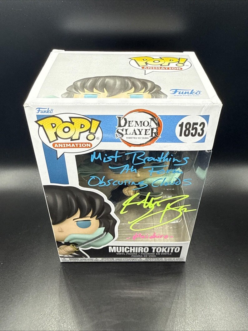 Demon Slayer Muichiro Tokito Funko Pop Signed Inscribed by Griffin ...
