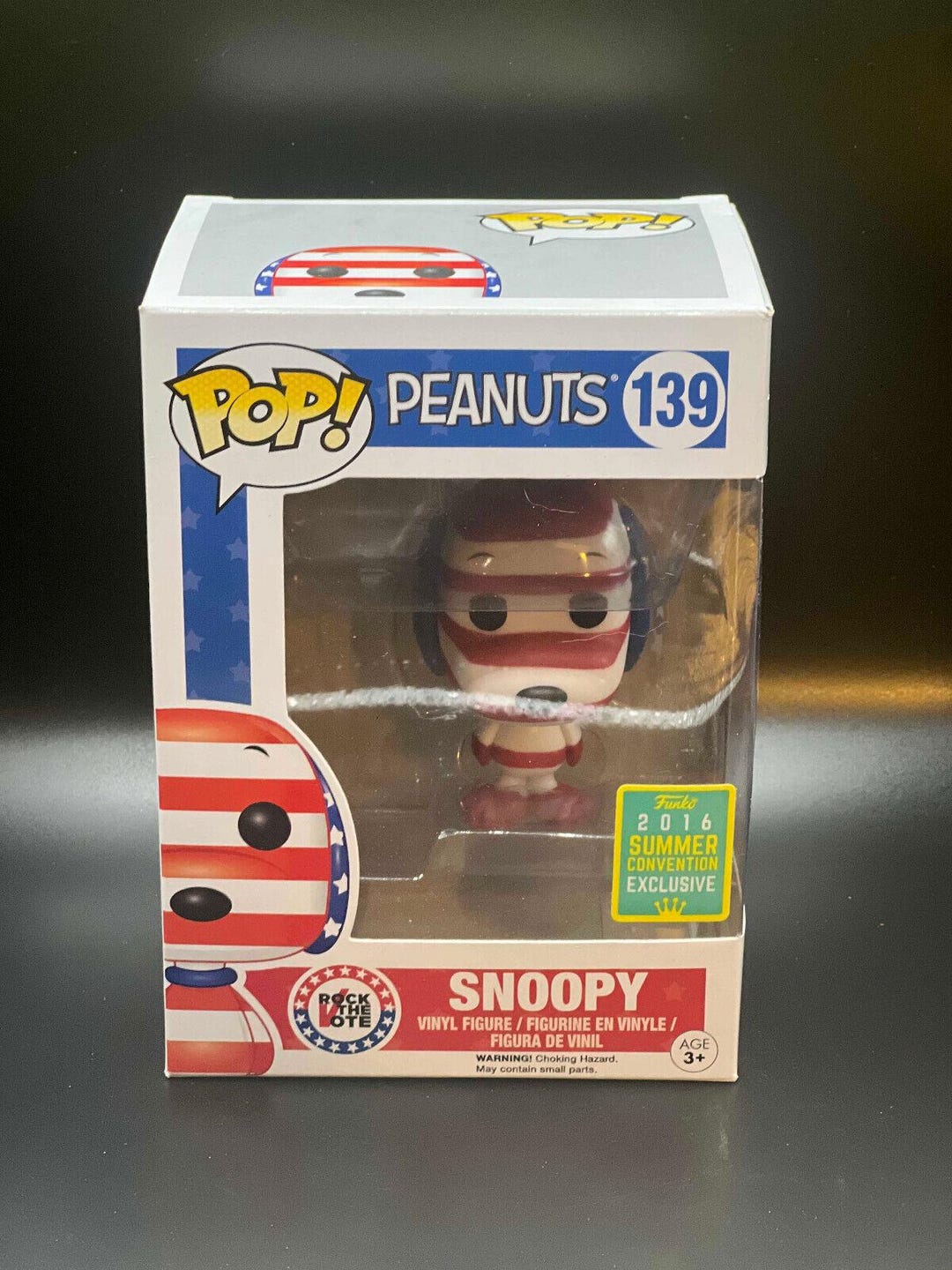 FUNKO POP! Peanuts Rock the Vote SNOOPY 139 2016 Summer Convention ...