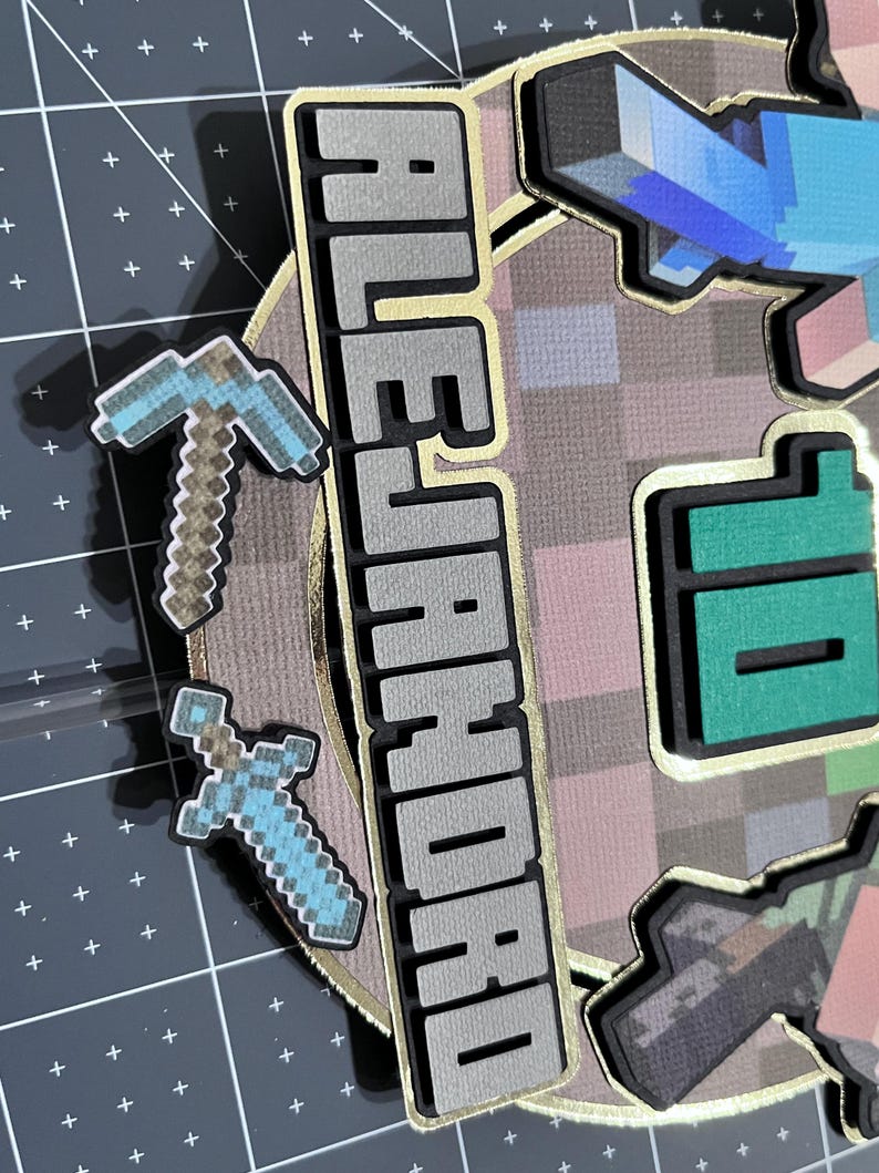 Minecraft Cake Topper - Etsy