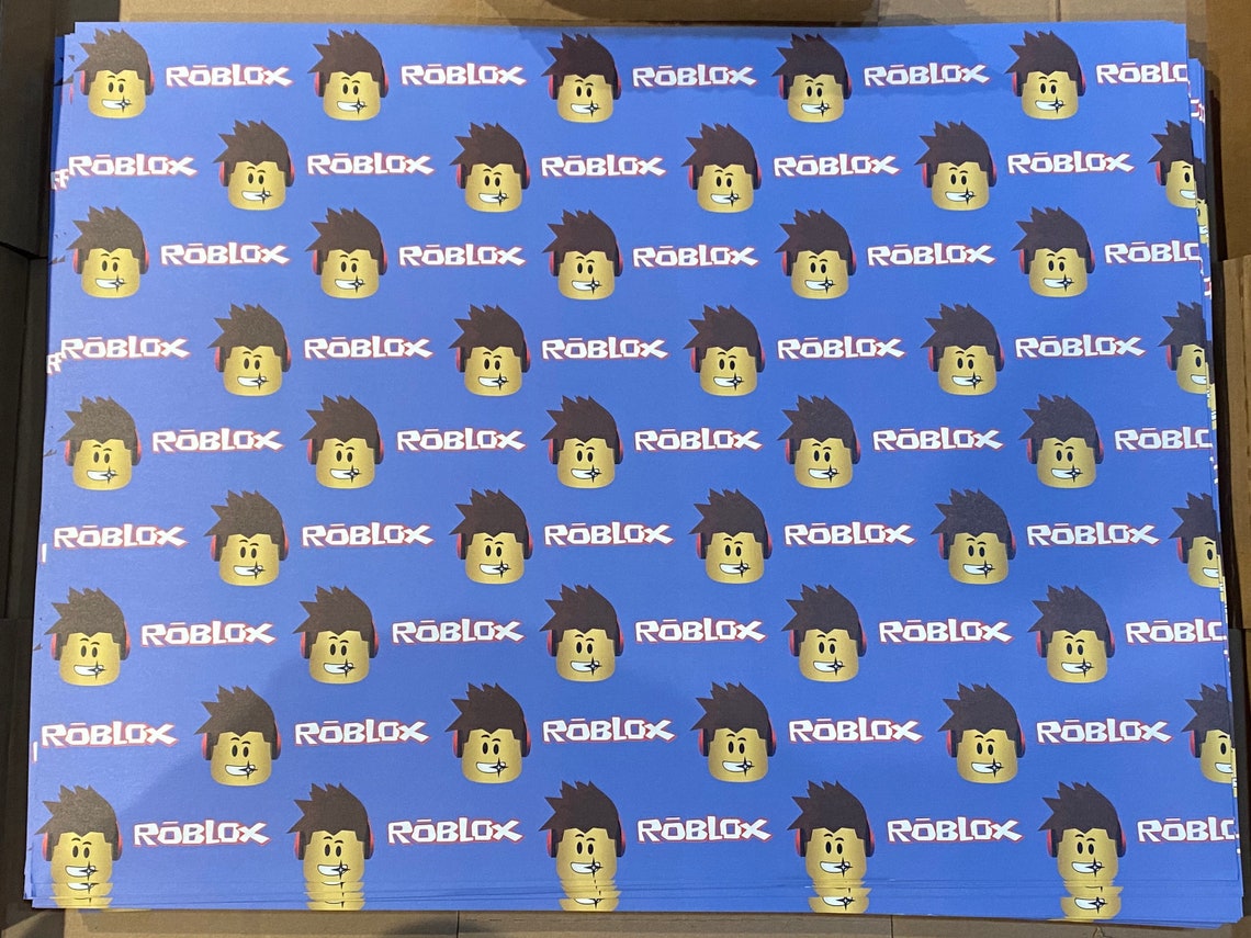 Roblox Gift Wrapping Paper 2 Sheets | Etsy