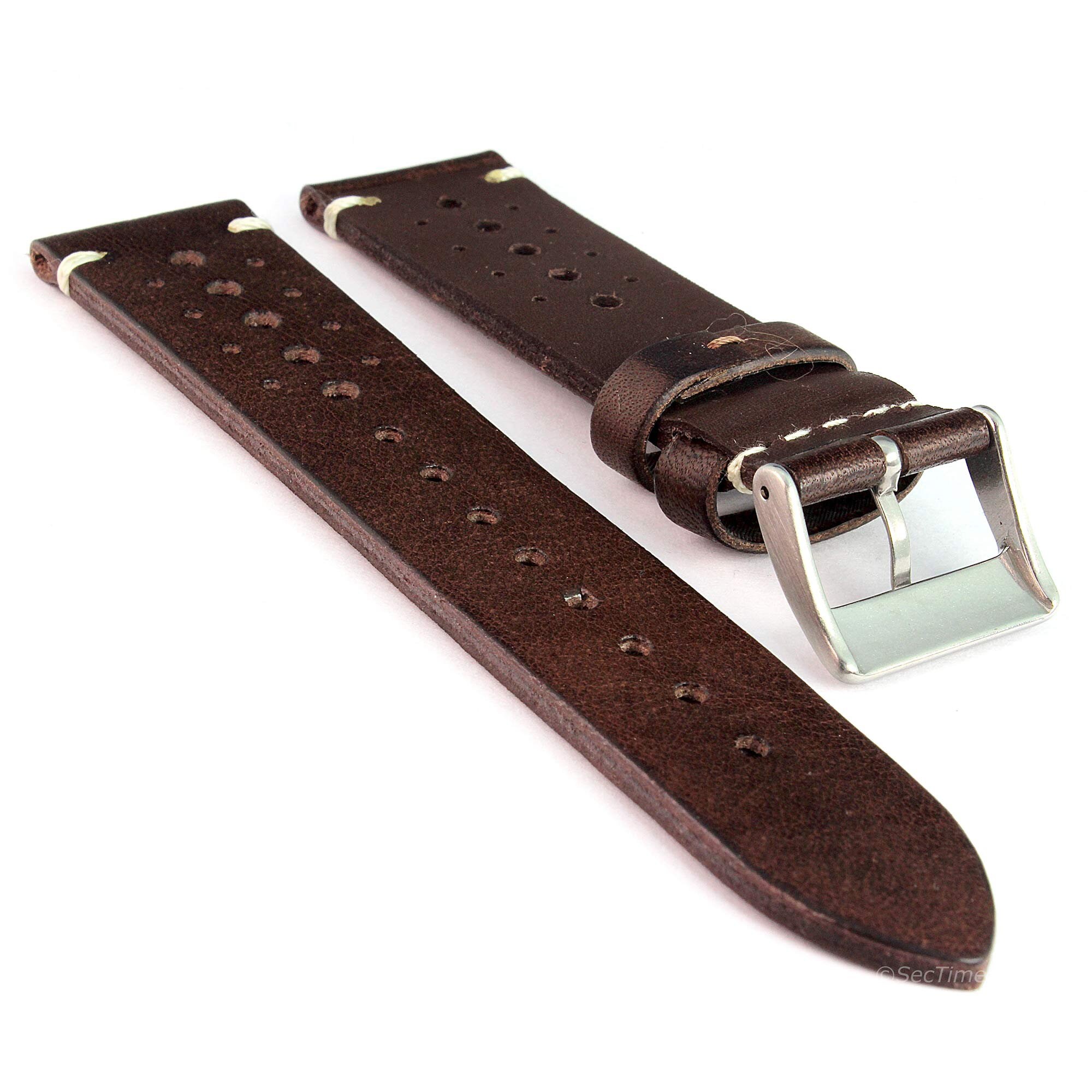 18mm 19mm 20mm 22mm Perforated Genuine Leather Watch Strap | Etsy UK