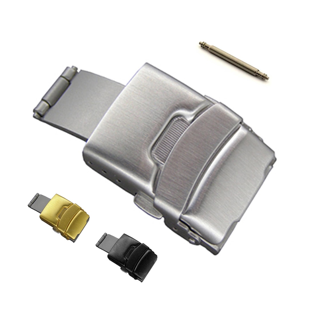 16mm 18mm 20mm 22mm 24mm Stainless Steel / Titanium Deployant Clasp for ...