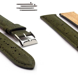 14mm 16mm 18mm 20mm 22mm Real Cork Watch Strap Band Vegan Classic ...