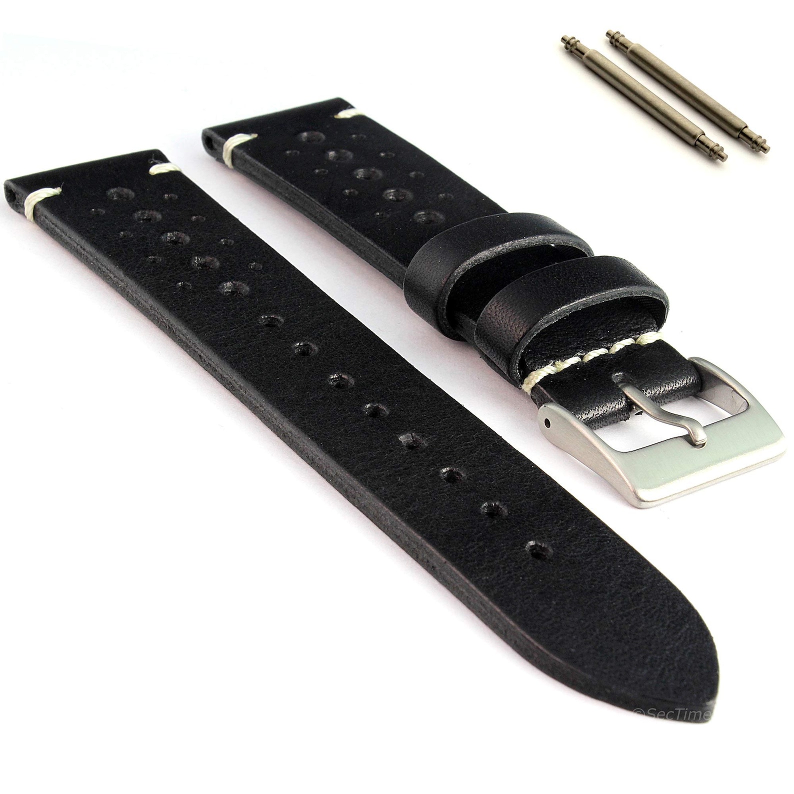 18mm 19mm 20mm 22mm Perforated Genuine Leather Watch Strap | Etsy UK