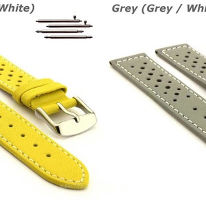 18mm 20mm 22mm Quick Release Genuine Leather Perforated Watch Strap ...