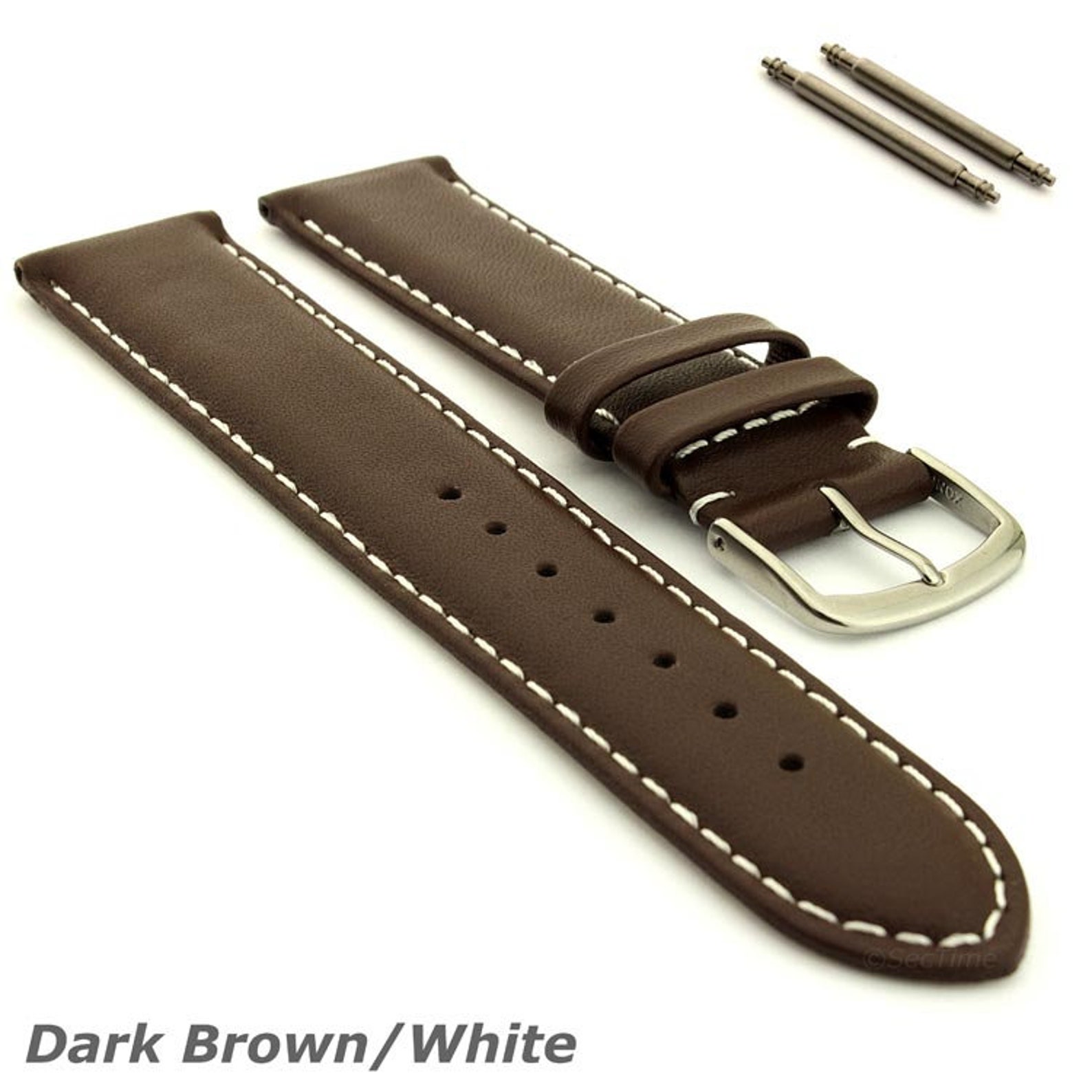 17mm 19mm 21mm 23mm Genuine Leather Watch Strap Band Genk Stainless ...