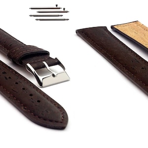 14mm 16mm 18mm 20mm 22mm Real Cork Watch Strap Band Vegan Classic ...