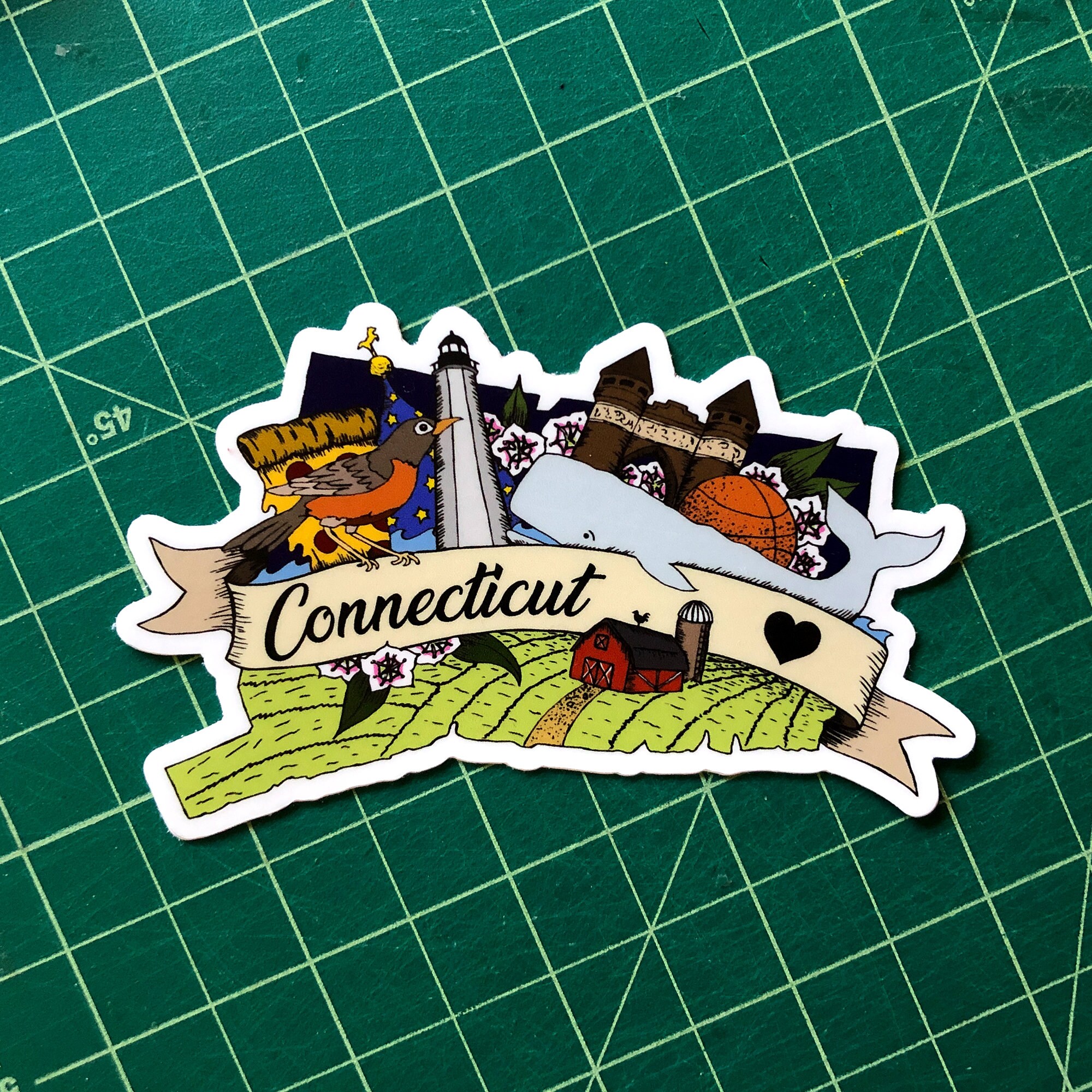 Connecticut Sticker | CT Sticker | CT State Sticker - Etsy