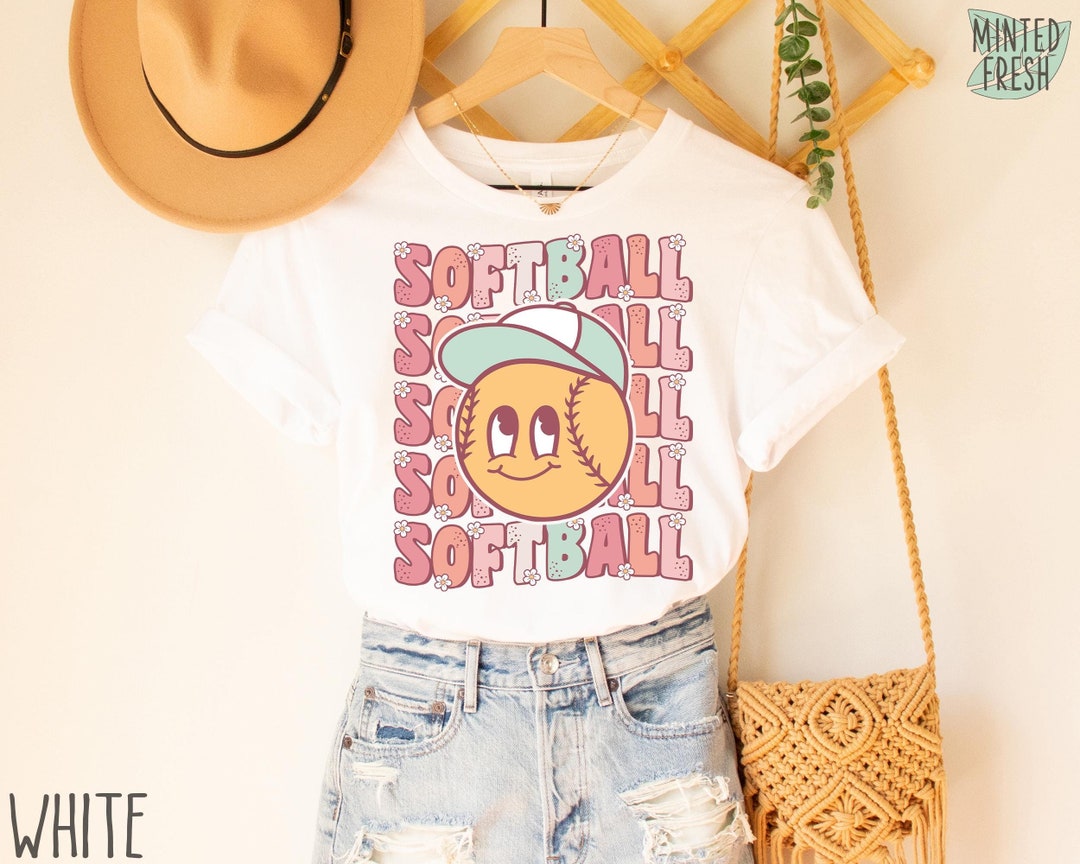 Groovy Softball Shirt, Cute Softball Shirt for Girls, Softball Shirt ...