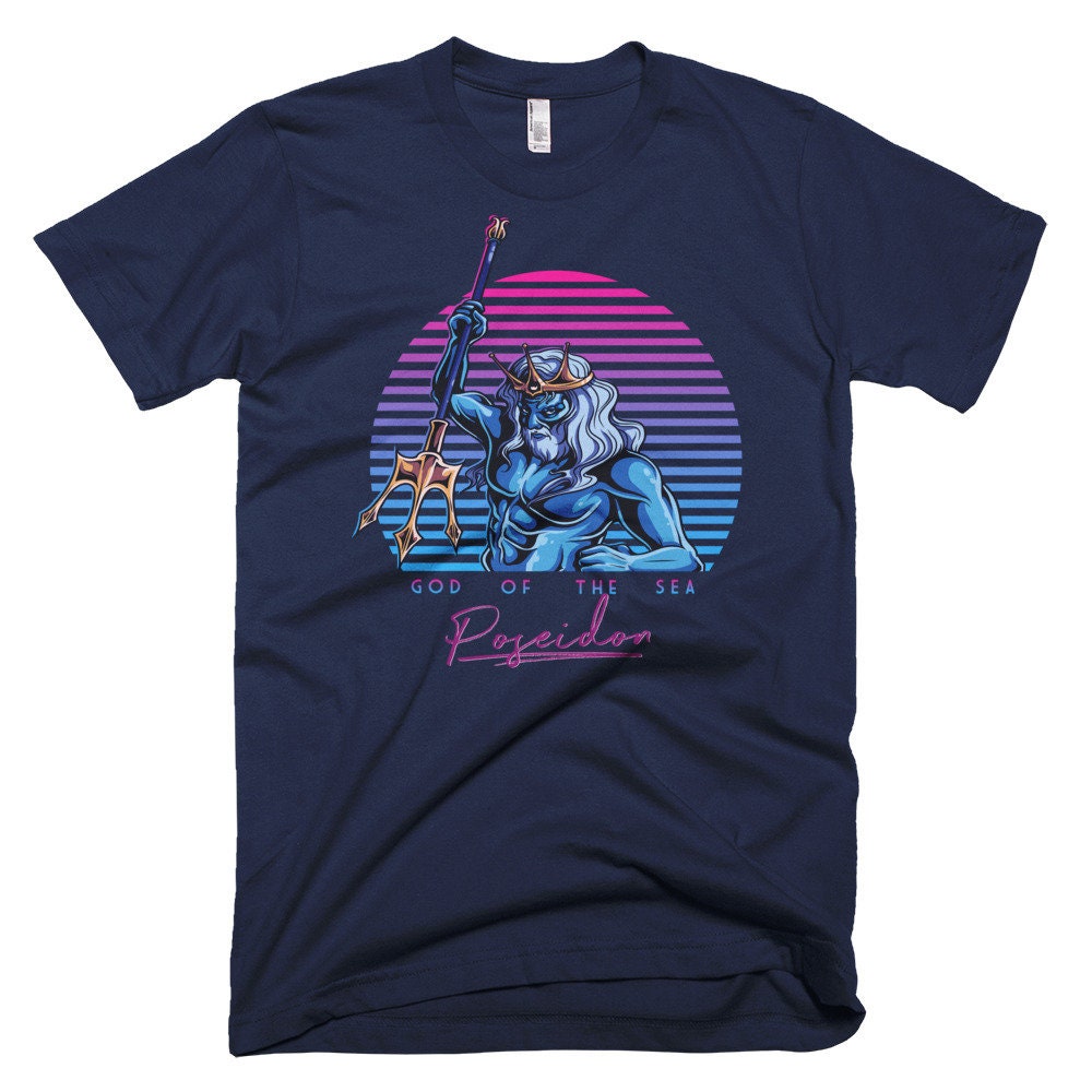Retro 80s Poseidon Shirt | Neon Shirt | Greek Mythology Shirt | God of ...