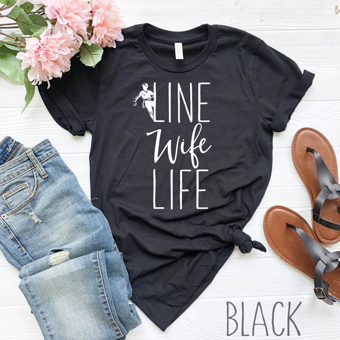 Line Wife Shirt | Lineman Wife Gift | Line Wife Life Shirt | Cute Funny ...