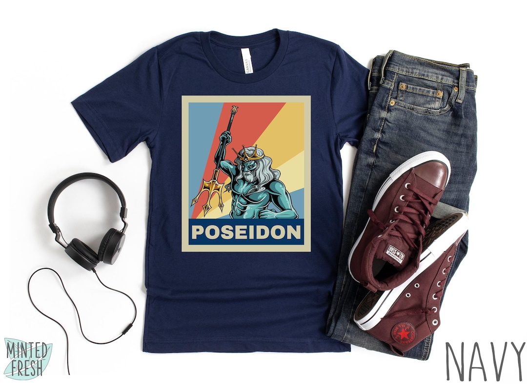 Poseidon Shirt | Greek Mythology Shirt | Vintage Poseidon Shirt | Retro ...