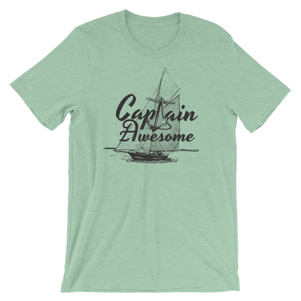 Captain Awesome T-shirt | Boat Captain Shirt | Boating Shirt | Sailing ...