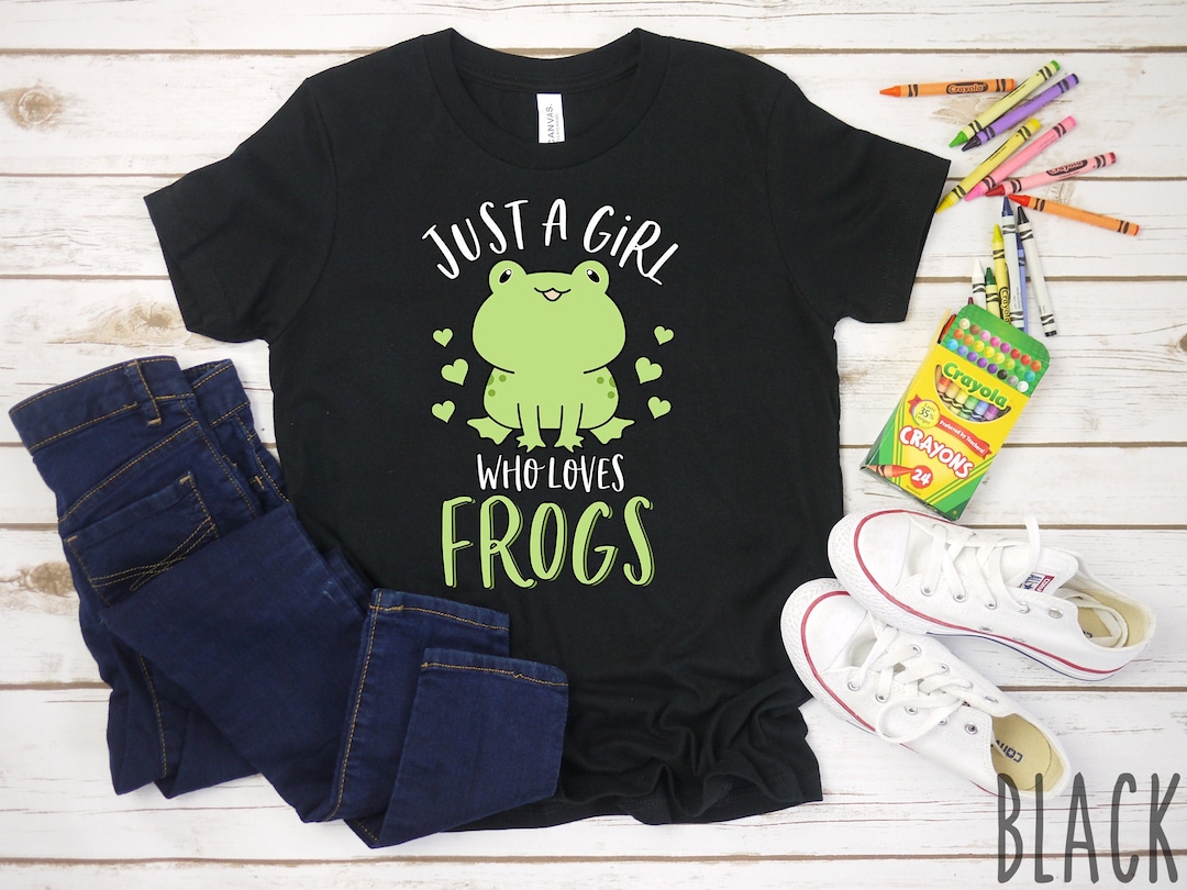 Just A Girl Who Loves Frogs Shirt | Cute Frog Shirt | Funny Frog Lover ...