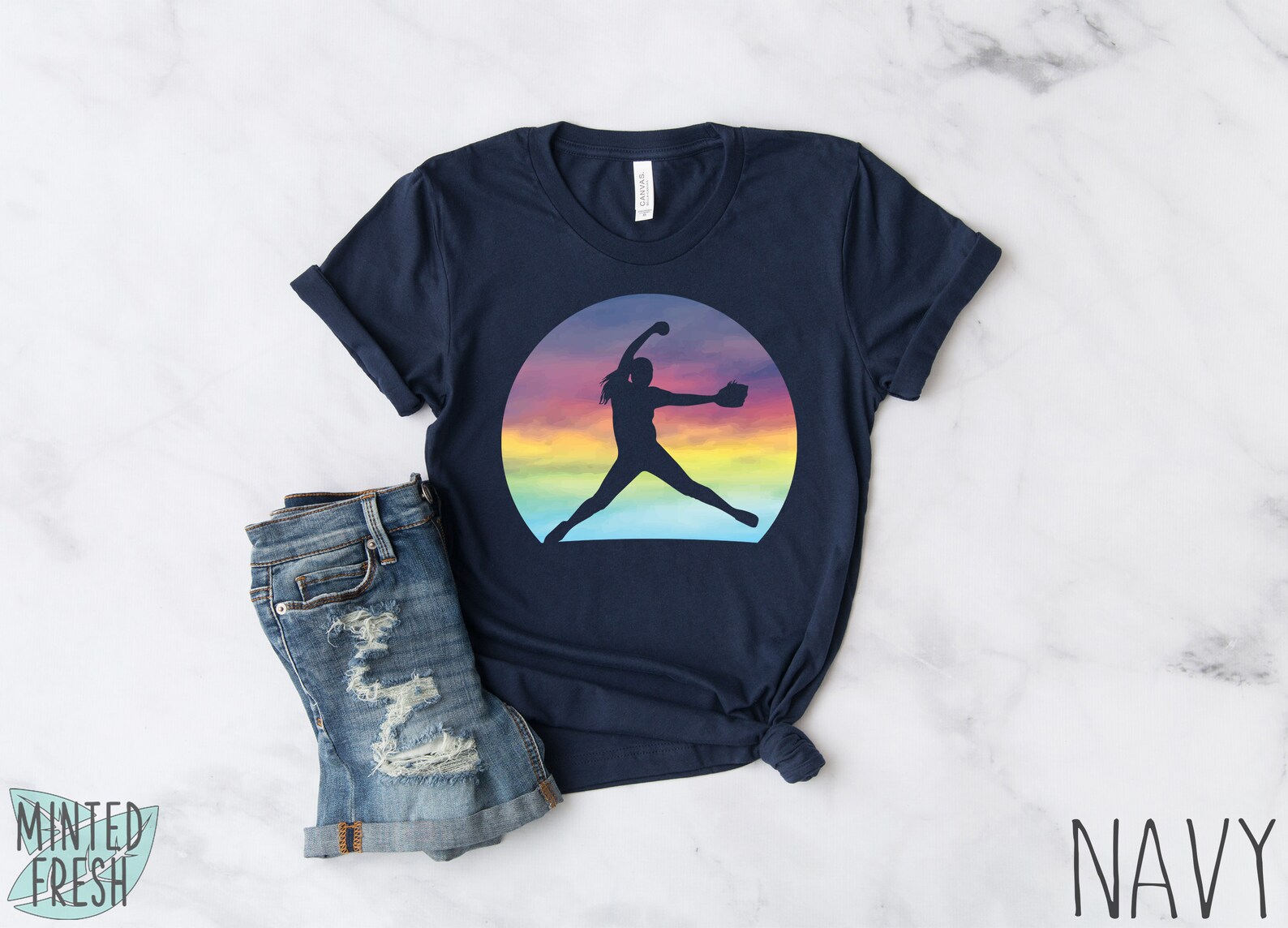 Softball Pitcher Shirt for Women Retro Sunset Shirt Softball Gift for ...