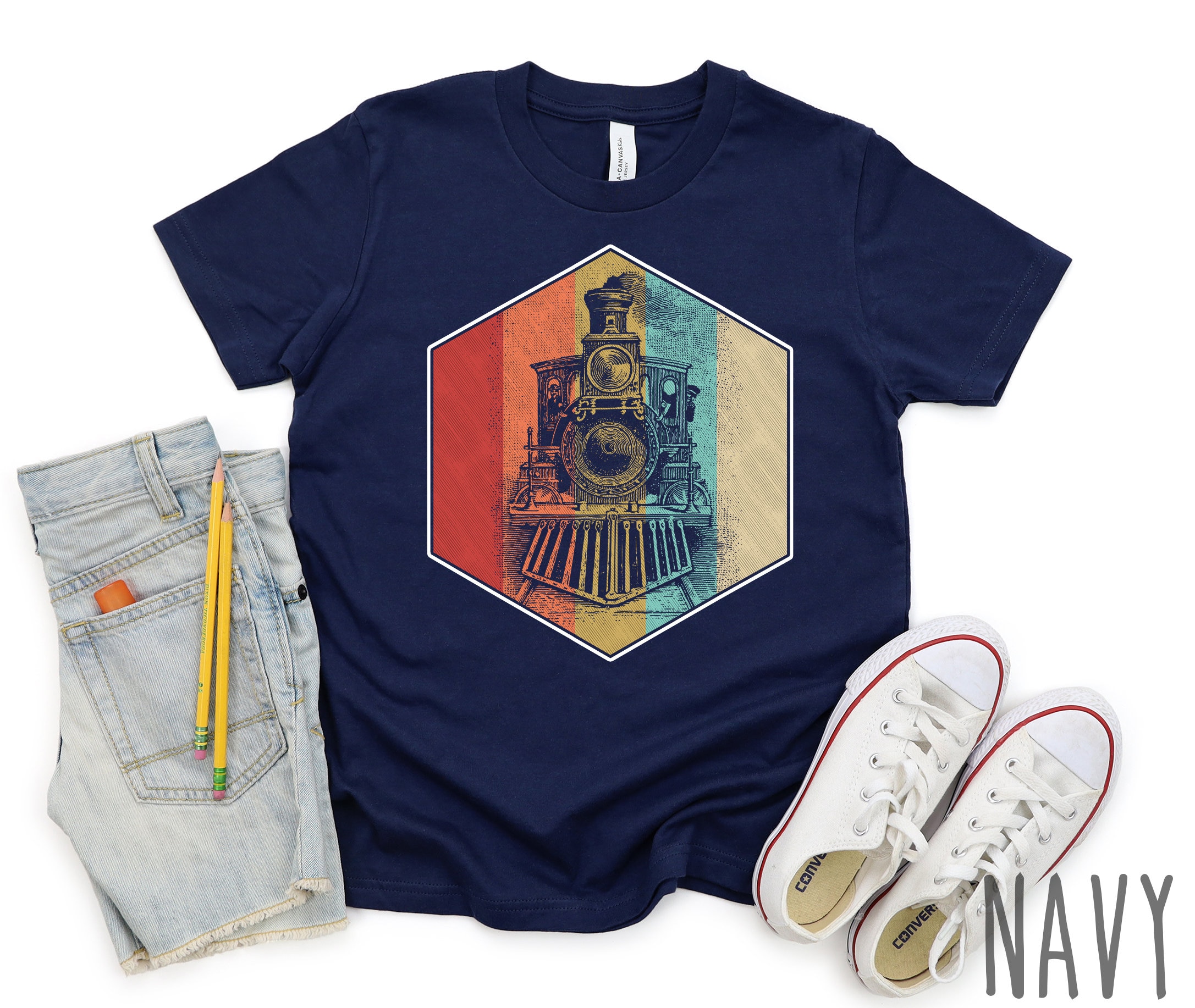 Train Shirt For Boys Kids Train T-Shirt Vintage Train | Etsy