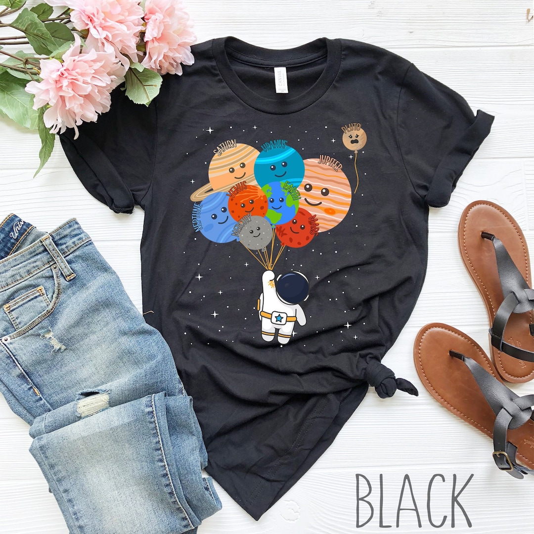 Funny Solar System Shirt | Cute Planets Shirt | Astronaut Holding ...