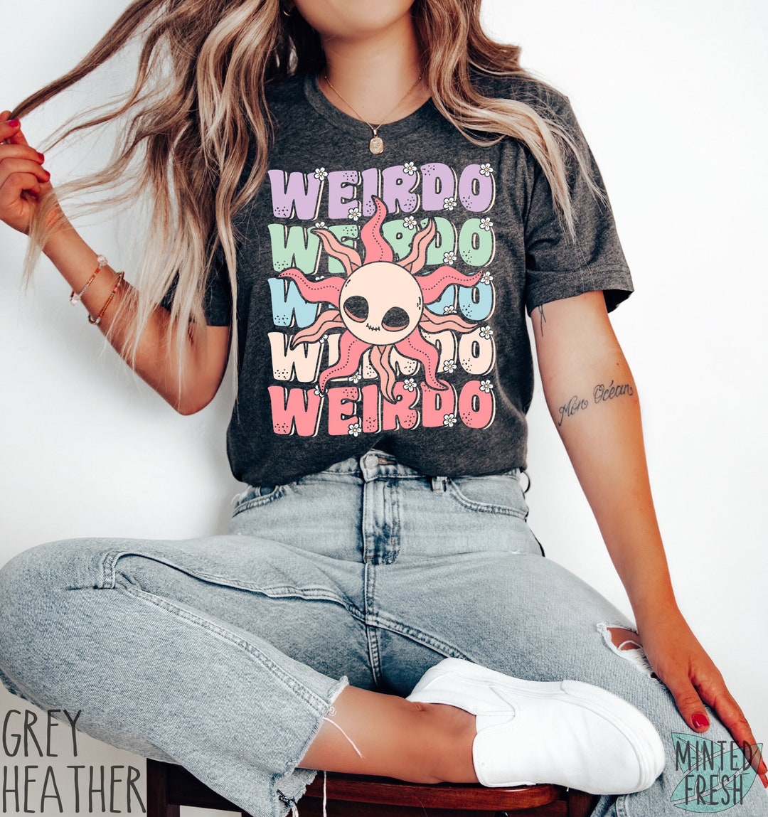 Groovy Weirdo Shirt, Cute Pastel Goth Shirt for Women, Creepy Sunshine ...