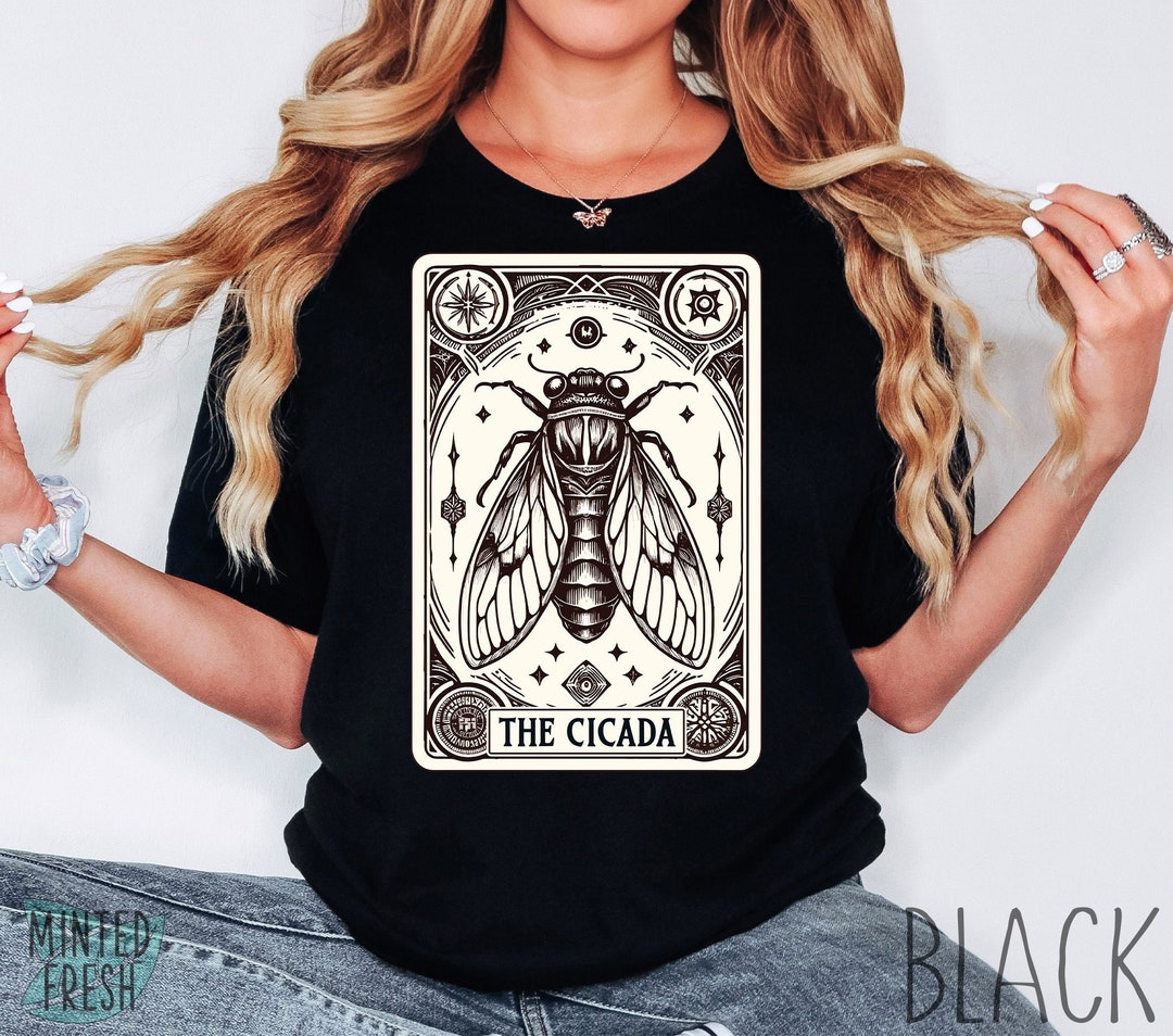 Cicada Tarot Card Shirt, Mystical Cicada Shirt, Cicada Brood Emergence ...