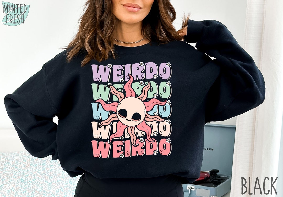Groovy Weirdo Sweatshirt, Cute Pastel Goth Sweatshirt for Women, Pastel ...