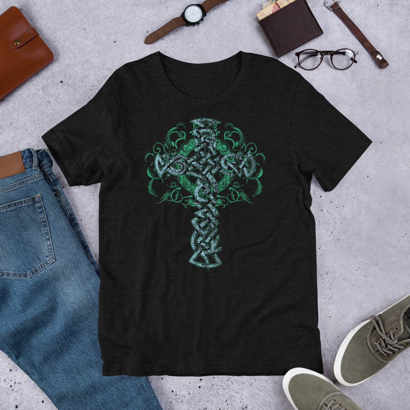 Celtic Cross Shirt Cross T-shirt Artistic Shirt Artistic - Etsy