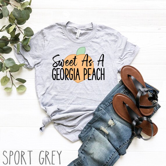 Sweet as A Georgia Peach Shirt Cute Georgia Shirt Southern | Etsy