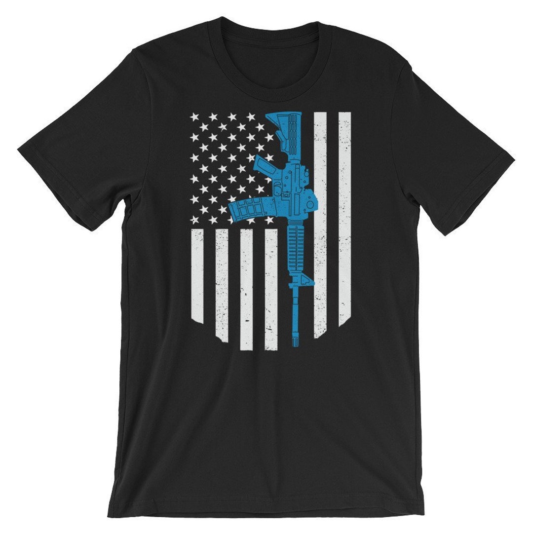 American Flag AR-15 Shirt Gun Shirt for Men Gun Gift for - Etsy