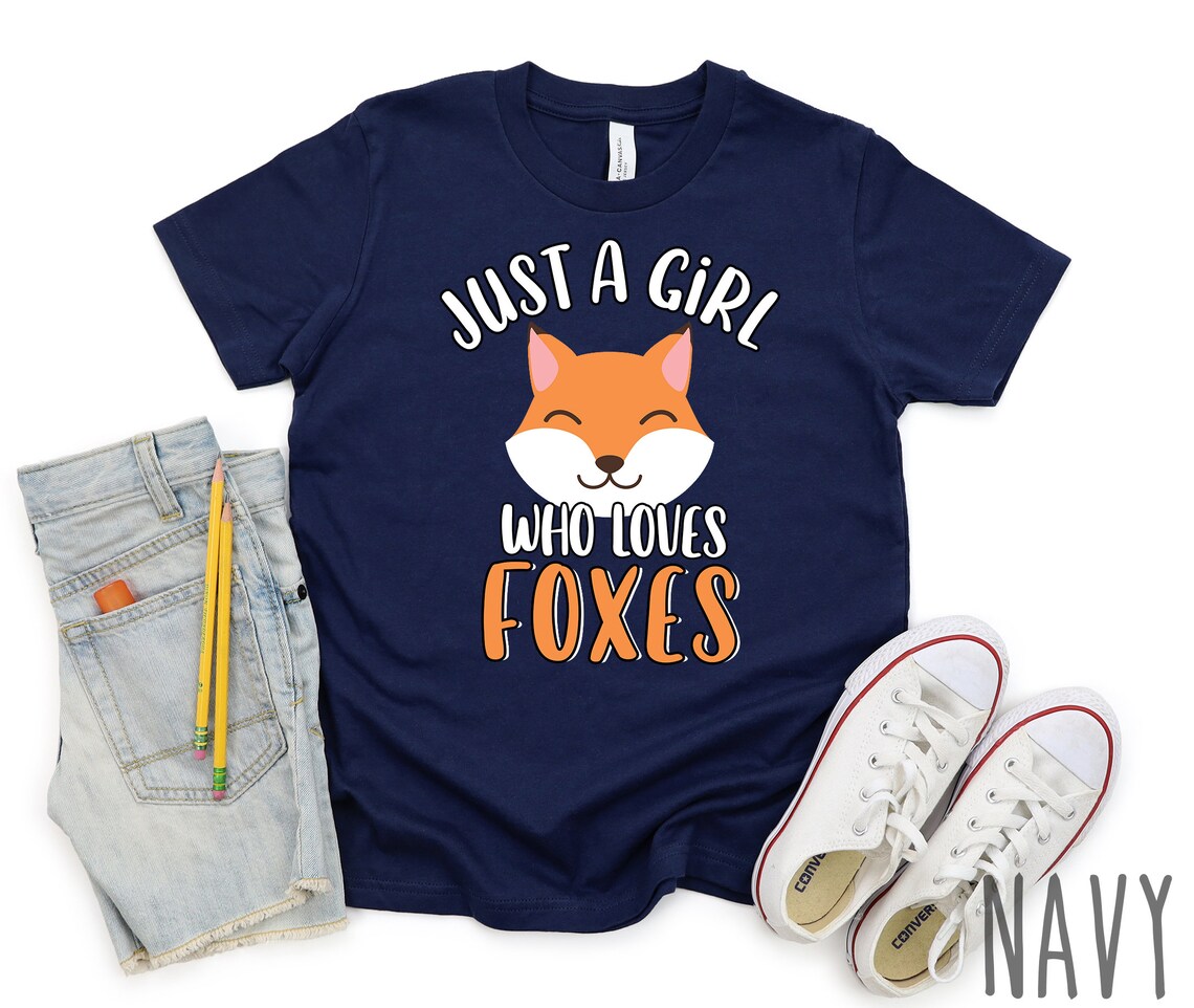 Just A Girl Who Loves Foxes Shirt Cute Fox Shirt for Girls | Etsy