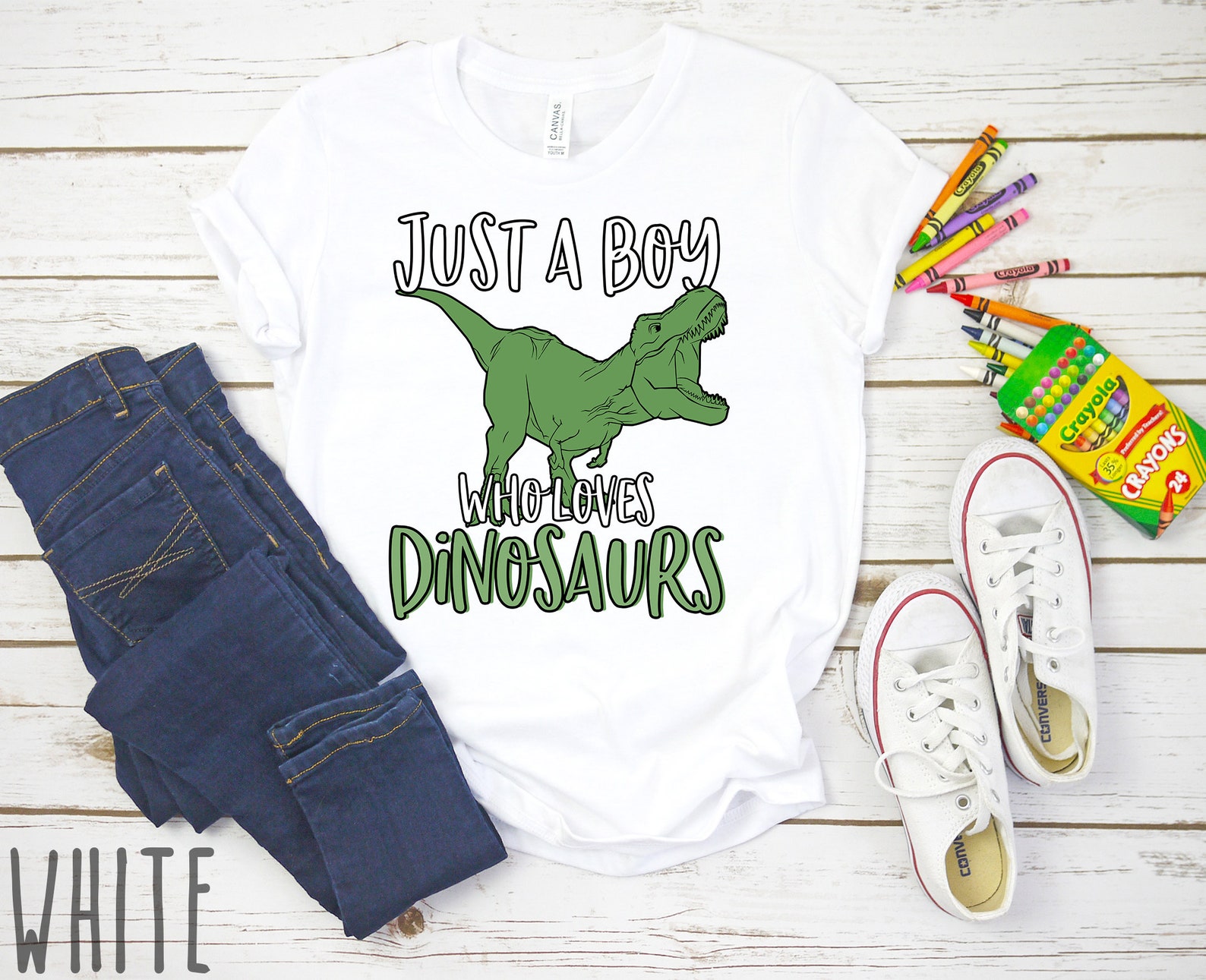 Just A Boy Who Loves Dinosaurs Shirt Cute Funny T-rex Shirt | Etsy