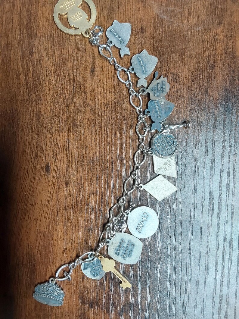 Beta Sigma Phi Vintage Charm Bracelets Set of 3 - Etsy