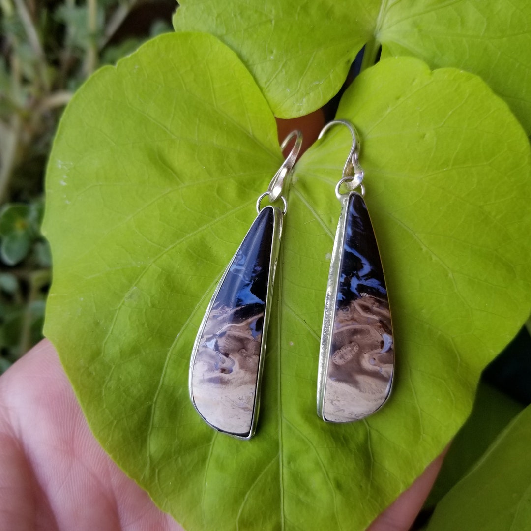 Fossilized Palm Root Earrings; HANDMADE TO ORDER; 7-10 Day Processing ...