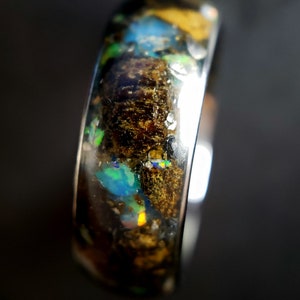 Opal Rex - Tyrannosaurus Rex Dinosaur Bone and Meteorite Ring With Real ...
