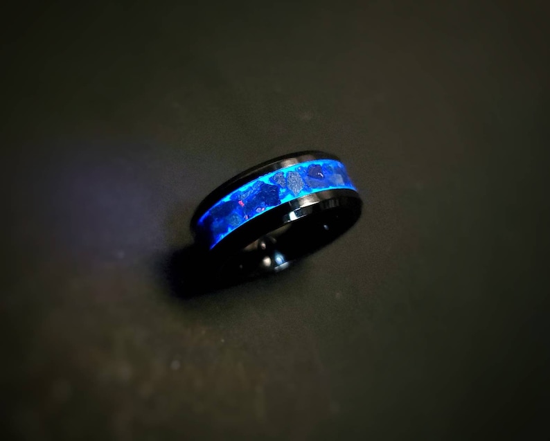 Megalodon and Opal Ceramic Glow Ring The Ghost Puncher | Etsy