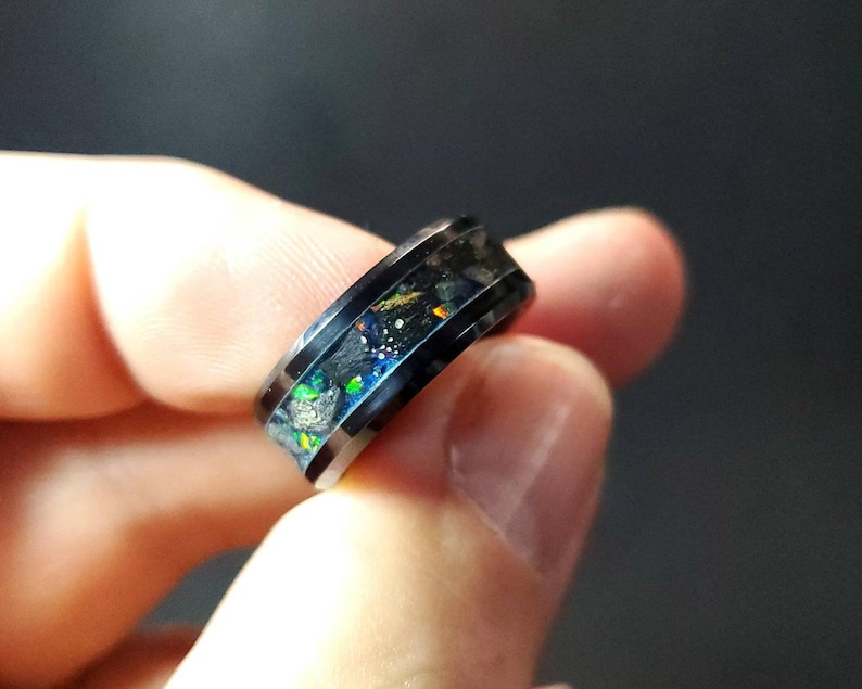 Megalodon and Opal Ceramic Glow Ring The Ghost Puncher | Etsy