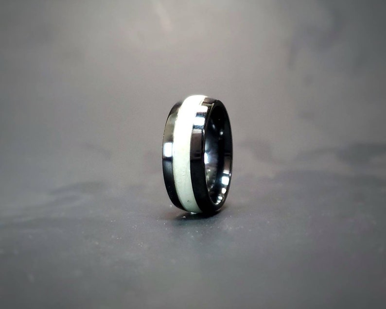Blue Moon Authentic Lunar Meteorite Moon Dust Ring Black Tie | Etsy