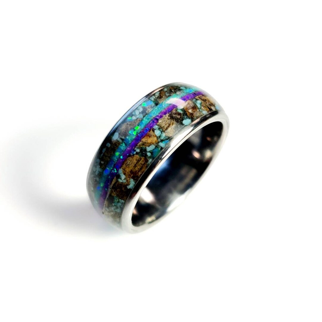 T-rex Fossil/bone, Sleeping Beauty Turquoise, Aqua Opal Pinstripe ...