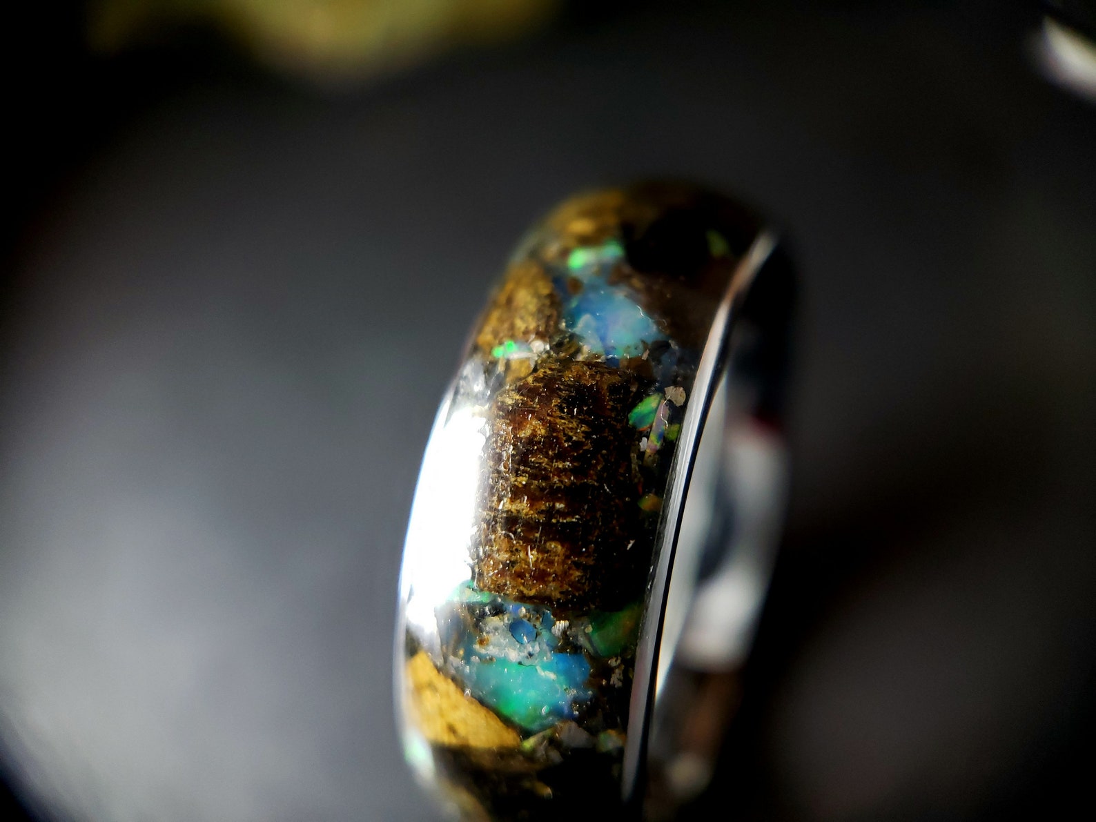 Opal Rex Tyrannosaurus Rex Dinosaur Bone and Meteorite Ring - Etsy
