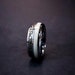 Blue Moon, Authentic Lunar Meteorite Moon Dust Ring, Black Tie Classic ...