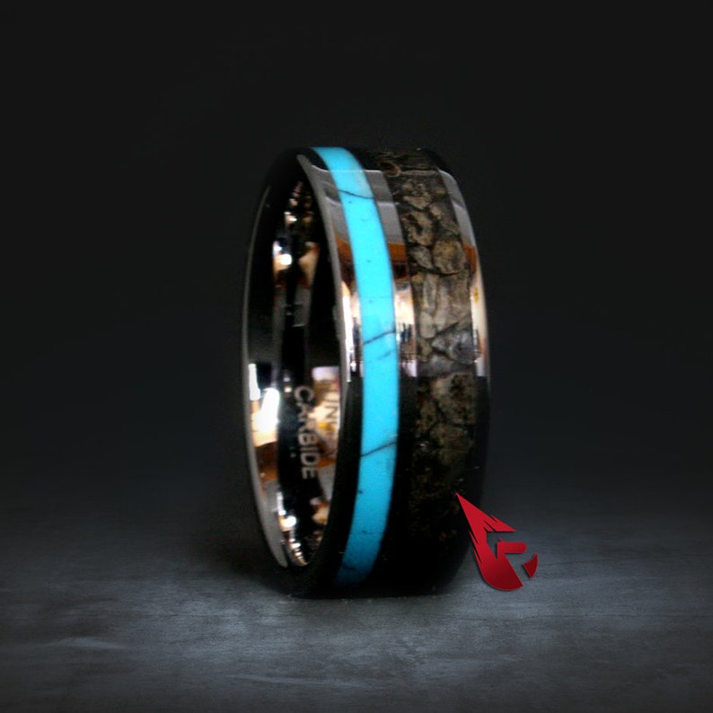 Tyrannosaurus Rex Fossil & Turquoise Ring Authentic T-rex - Etsy