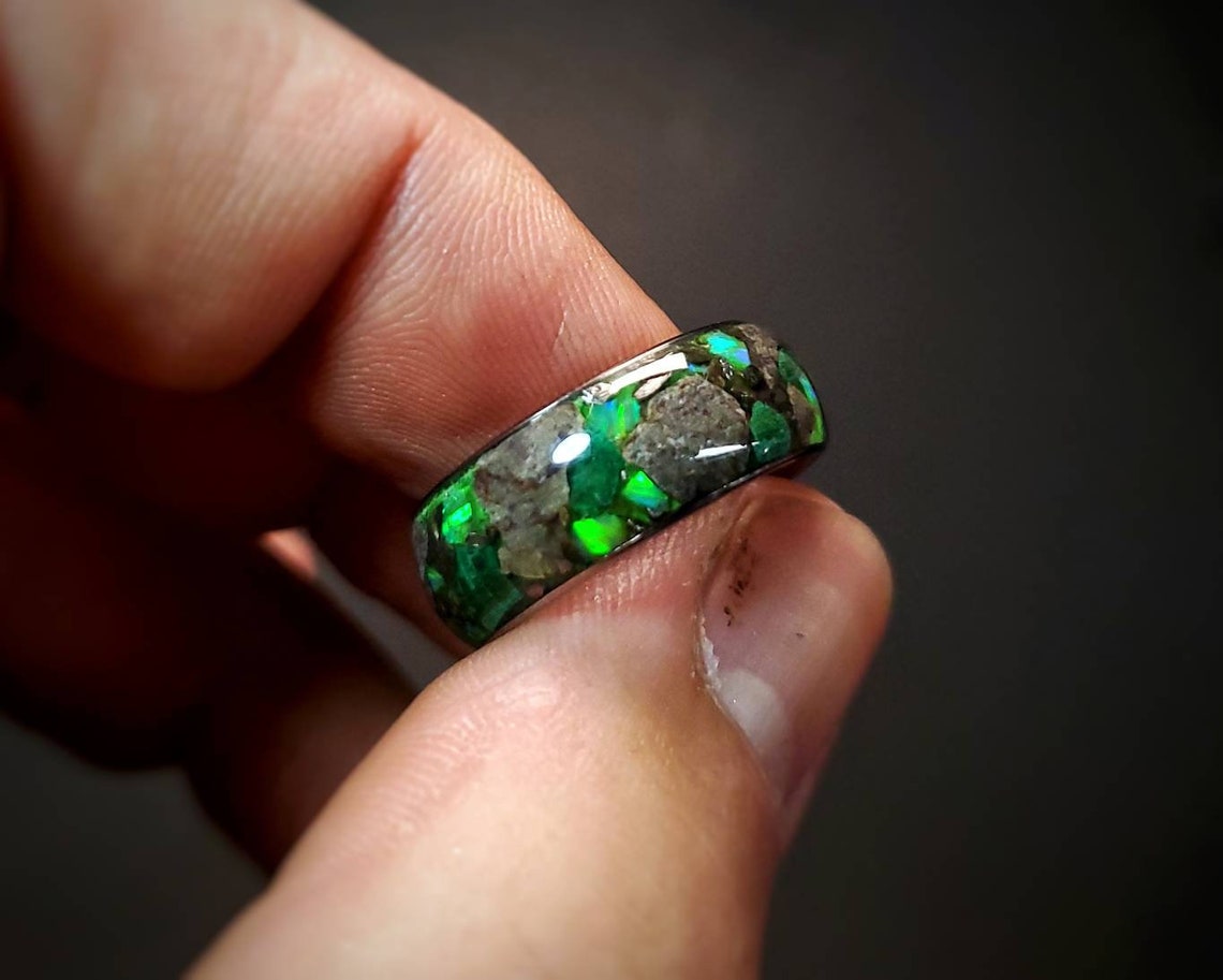 Authentic Stegosaurus Fossil Bone Opal Malachite Green Glow - Etsy