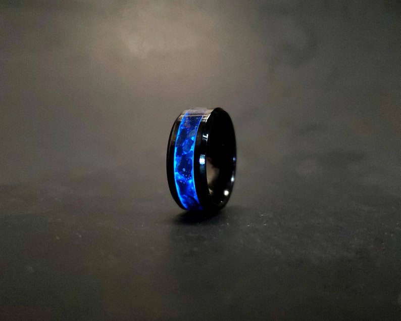 Megalodon and Opal Ceramic Glow Ring The Ghost Puncher | Etsy