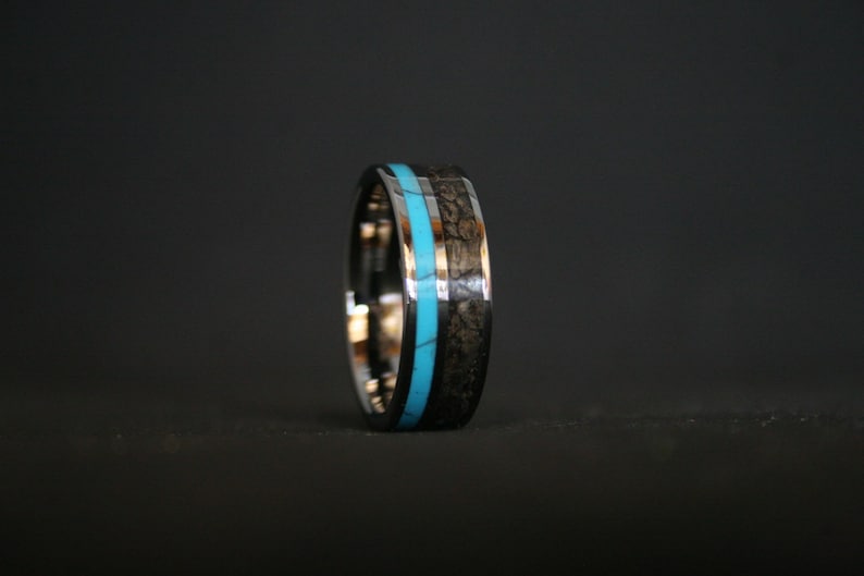 Tyrannosaurus Rex Fossil & Turquoise Ring Authentic T-rex - Etsy