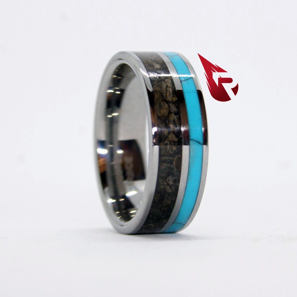 Tyrannosaurus Rex Fossil & Turquoise Ring Authentic T-Rex | Etsy