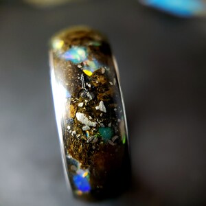 Opal Rex - Tyrannosaurus Rex Dinosaur Bone and Meteorite Ring With Real ...