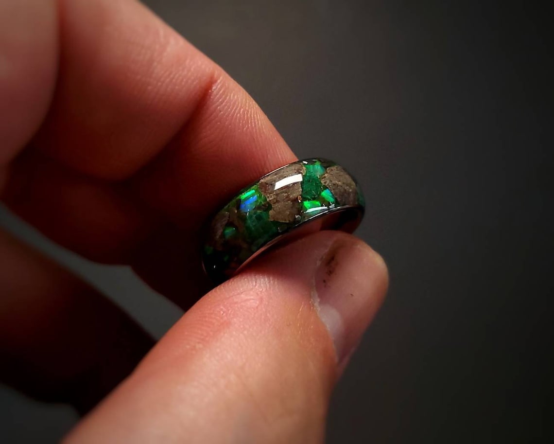 Authentic Stegosaurus Fossil Bone Opal Malachite Green Glow - Etsy